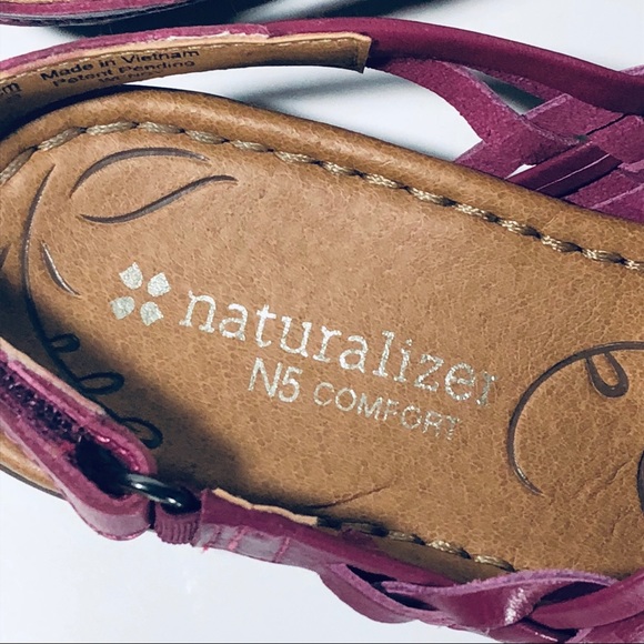 Naturalizer | Shoes | Leather Woven Purple Sandals | Poshmark
